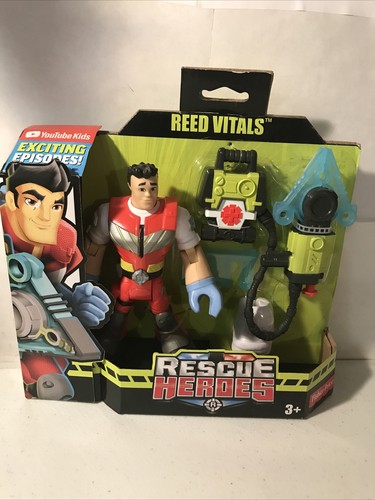 Fisher-Price Rescue Heroes Reed Vitals, 6-Inch Figure with Accessories ...