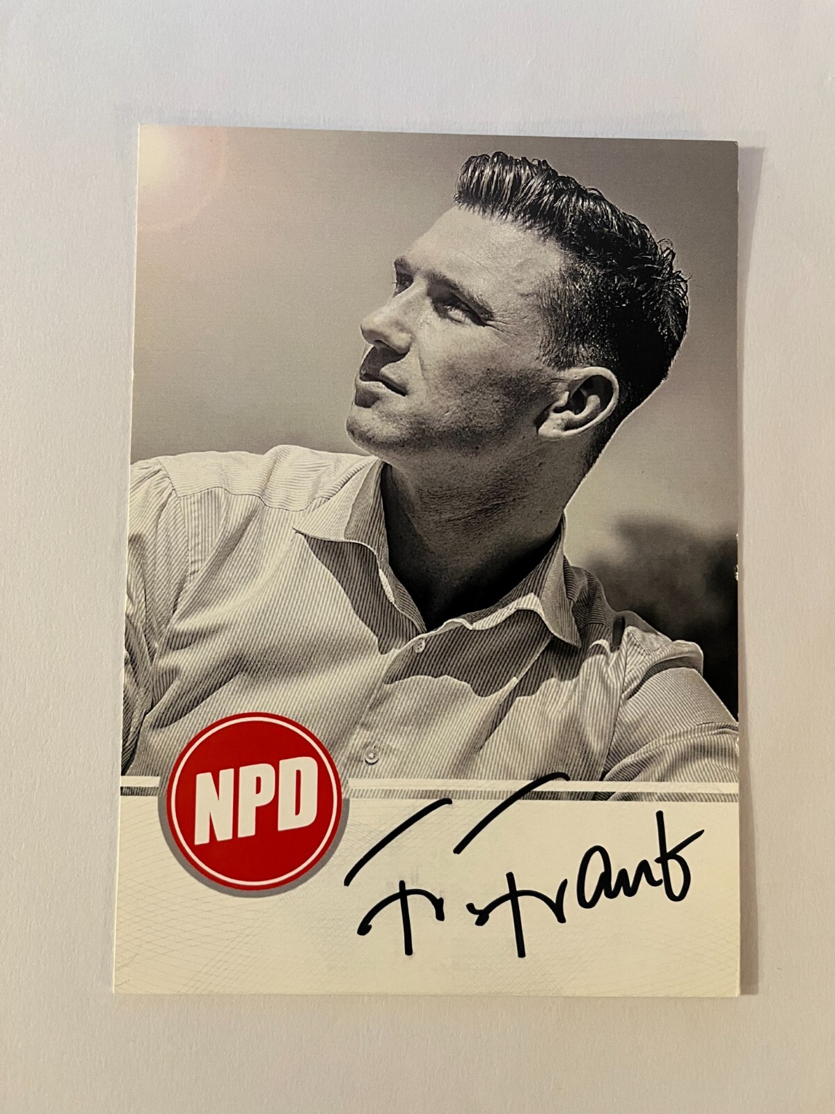 Hand signed autograph card, FRANK FRANZ, NPD- Soluções e tratamento de ...