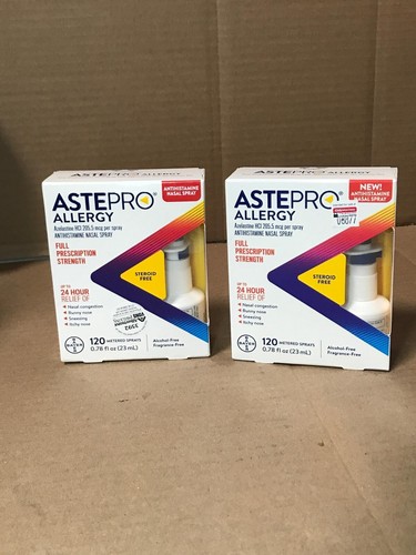 ASTEPRO Allergy Antihistamine Nasal Spray - 120 Metered Sprays Exp 2025 ...