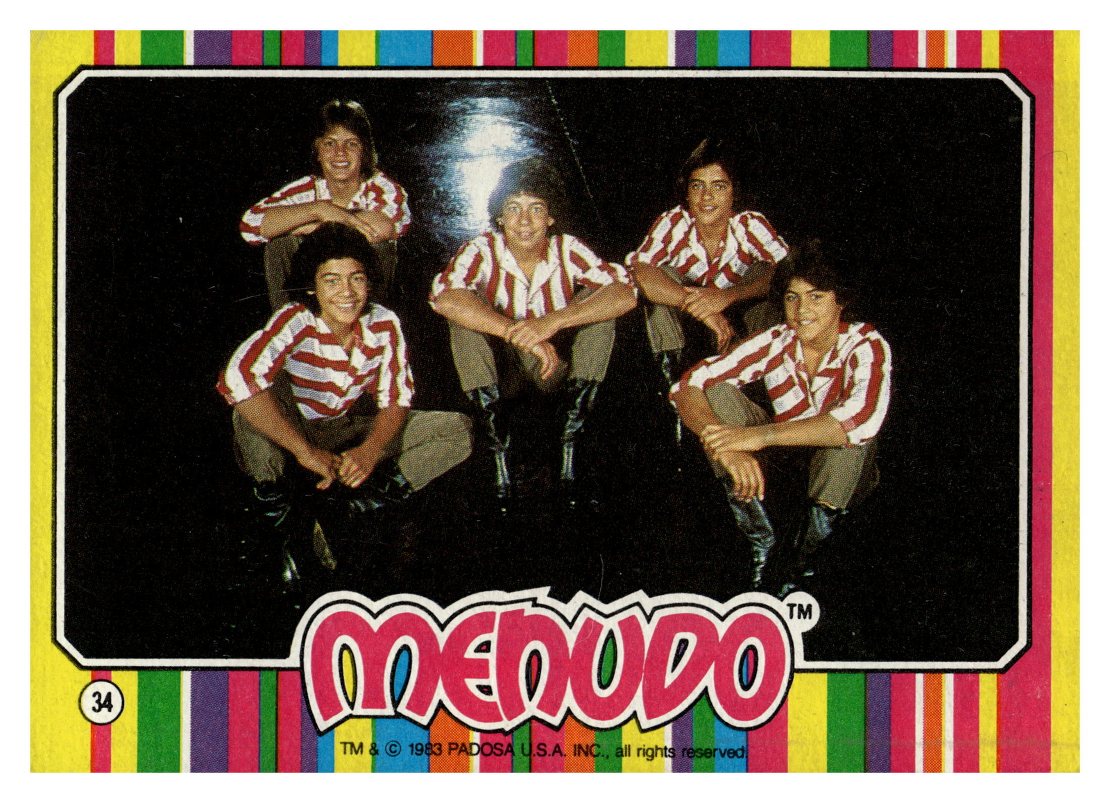 1983 Topps Menudo #34 Pop Music Puerto Rico Boy Band 9 | eBay