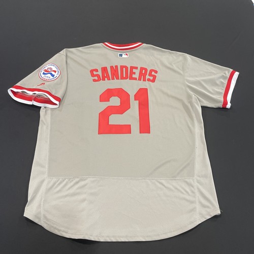 Deion Sanders 1990’s Cincinnati Reds Gray Jersey Men’s Size XL Size 52 ...