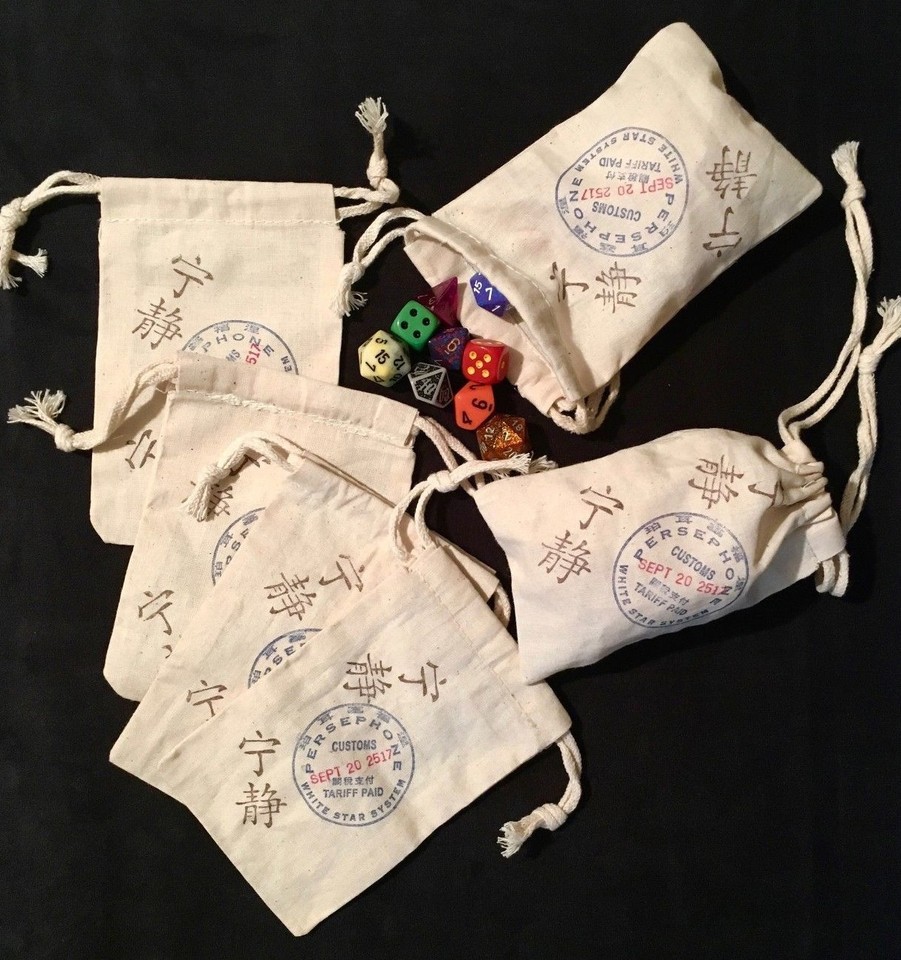 Firefly Serenity Inspired Persephone Customs Game Dice Props Favors Bag ...