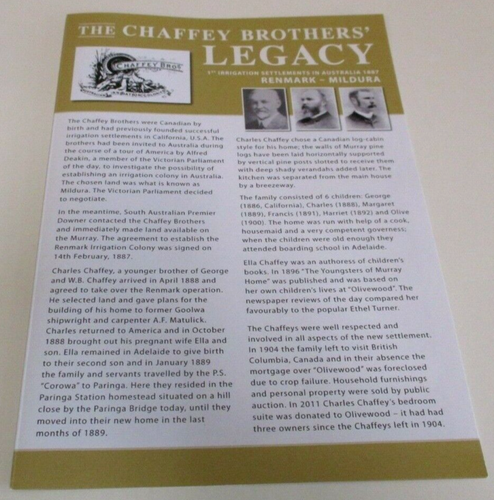 Chaffey Brothers' Legacy Brochure - Irrigation in Australia - Renmark ...