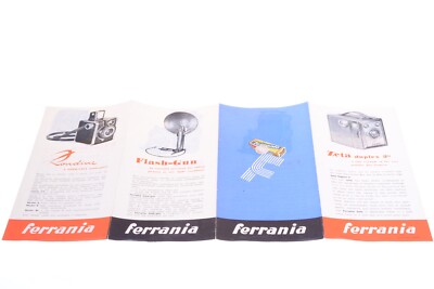 FERRANIA FALCO, RONDINE, ZETA CAMERAS ORIG. PRODUCT GUIDE BROCHURE ...