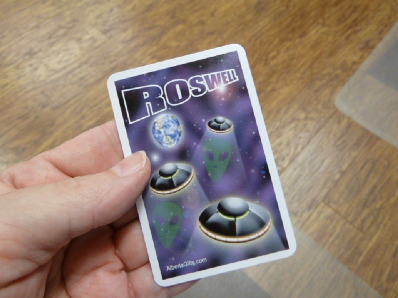 #A-292 Alien/Area 51 ALIEN heads spaceship ROSWELL PLAYING CARDS deck ...