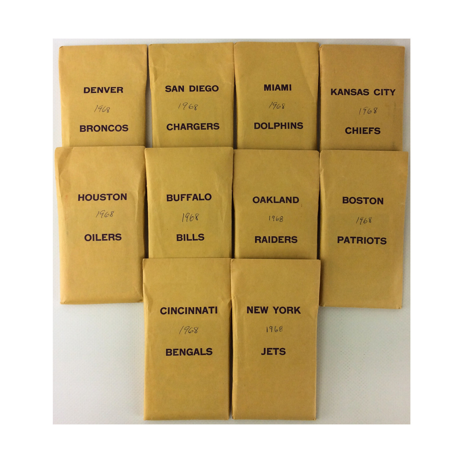 APBA Football APBA Football 1968 AFL Player Cards (1970) Bag EX | eBay