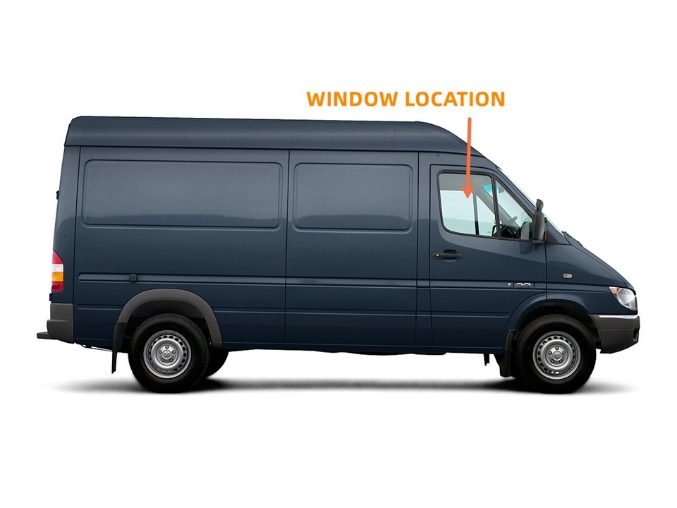 Passenger/Right Front Door Window Glass For 01-06 Dodge / Freightliner ...