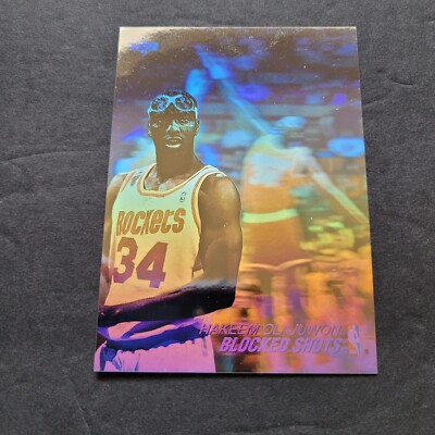 HAKEEM OLAJUWON Hologram Card #AW8 Blocked Shot 1991 Upper Deck Insert ...