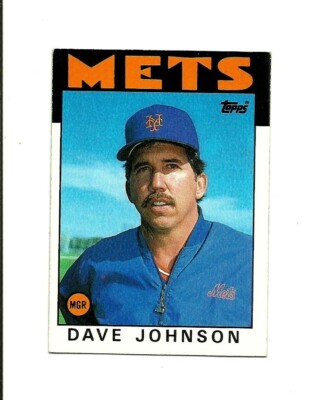 1986 TOPPS #501 Dave Johnson: New York Mets: Manager: Baseball Card ...