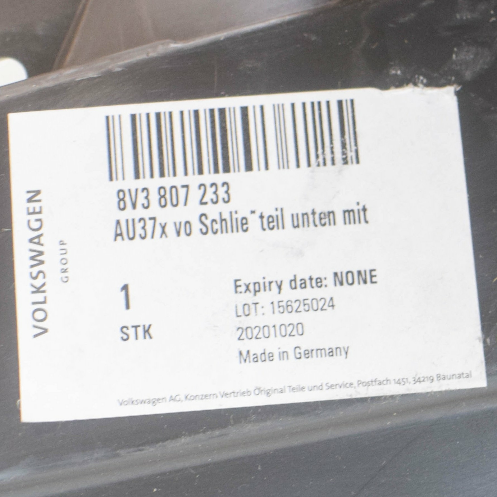 Audi A3 2013 on Front Bumper Lower Shield 8v3 807 233 | Compra online ...