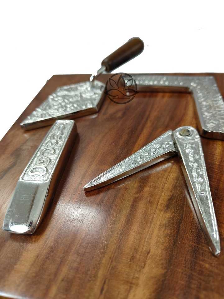 Masonic Working Tools Set Square Compass Wooden Freemasonry tools set ...