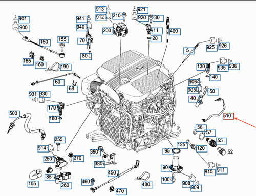 NEW MERCEDES-BENZ GLC COUPE C253 EXHAUST TEMPERATURE SENSOR A0009059205 ...