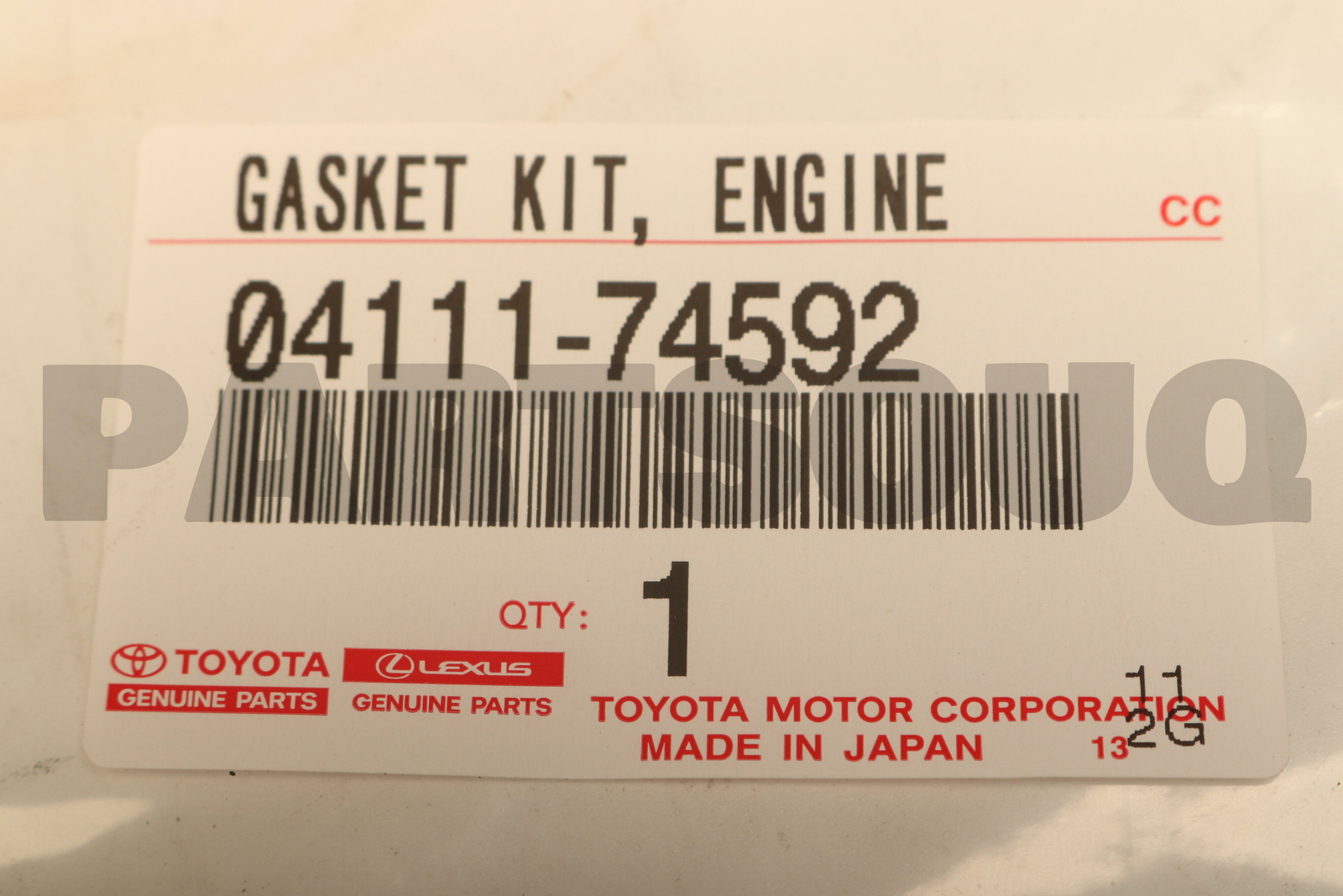 0411174592 Genuine Toyota GASKET KIT, ENGINE OVERHAUL 04111-74592 | eBay