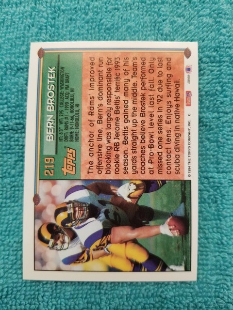1994 Topps - #219 Bern Brostek for sale online | eBay