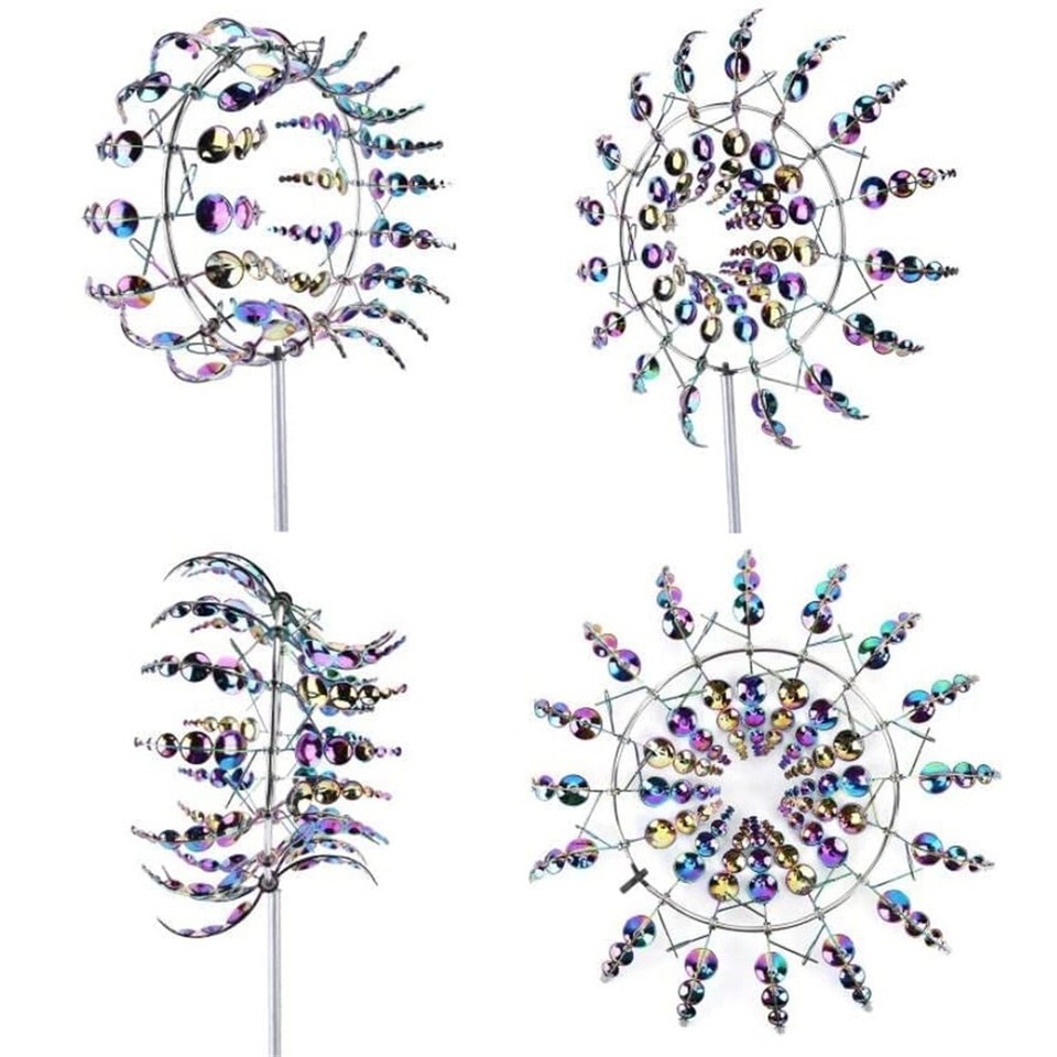 Magical Wind Powered Kinetic Windmill Metal And Sculpture Spinner ...