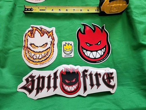 SPITFIRE Skateboards Wheels Flame Head Vintage Skateboarding STICKERs ...