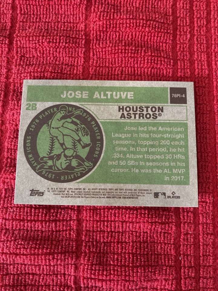 2025 Topps Heritage 1976 Player Icons Foil #76PI-4 Jose Altuve | eBay