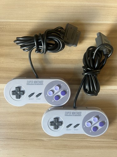 2 SNES Super Nintendo Original Controllers Authentic OEM OFFICIAL SNS ...