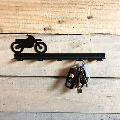 Motorcycle Key Holder Motor Motorbike Bike Hook Rack Mount Home Storage ...