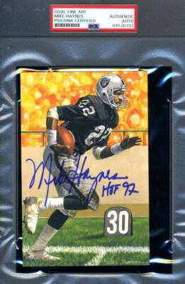 Mike Haynes PSA DNA Slabbed Signed Goal Line Art Card Autograph GLAC | eBay