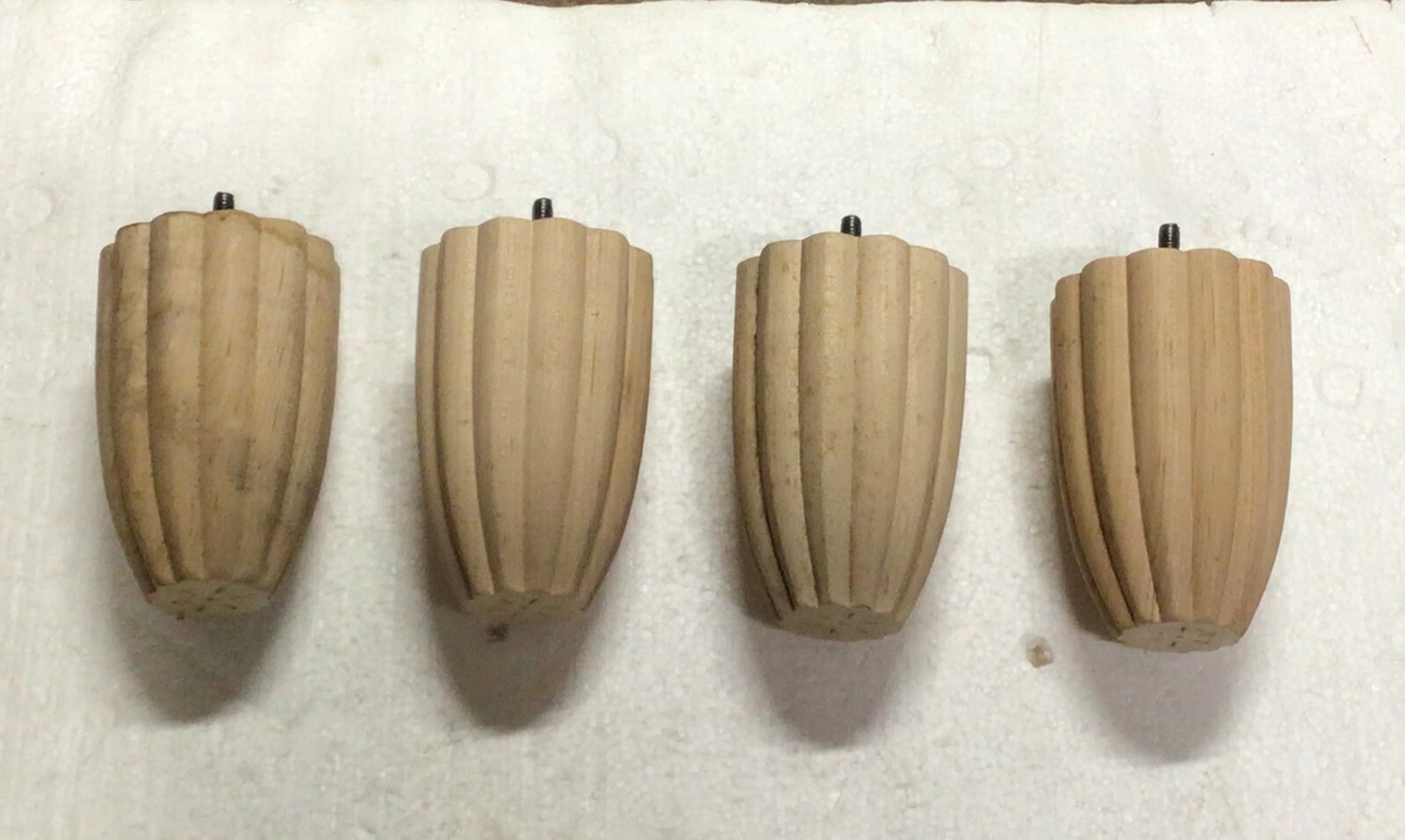 2660 Furniture Feet Chair Ottoman Cabinet Sofa Maple 2 Round Fluted ...