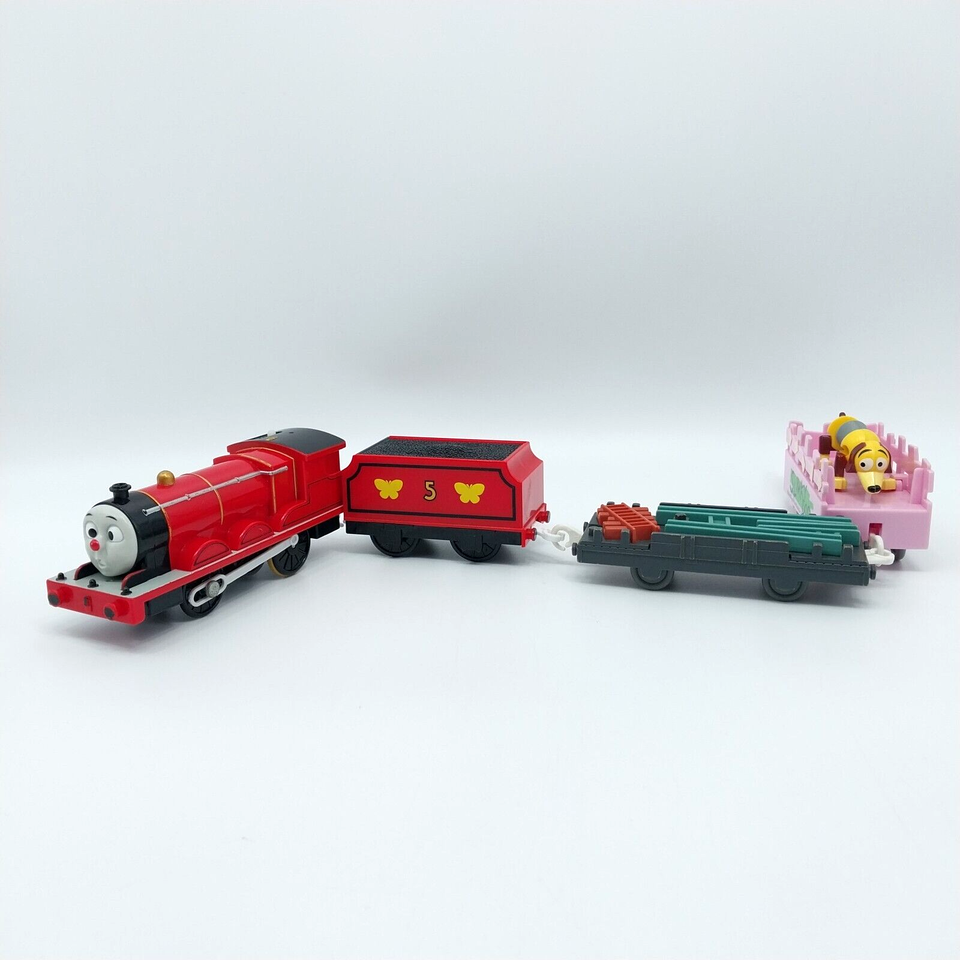 Thomas & Friends Plarail Trackmaster Motorized James Red Nose Engine ...
