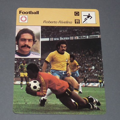 FICHE FOOTBALL 1974 ROBERTO RIVELINO BRASIL BRESIL CORINTHIANS ...