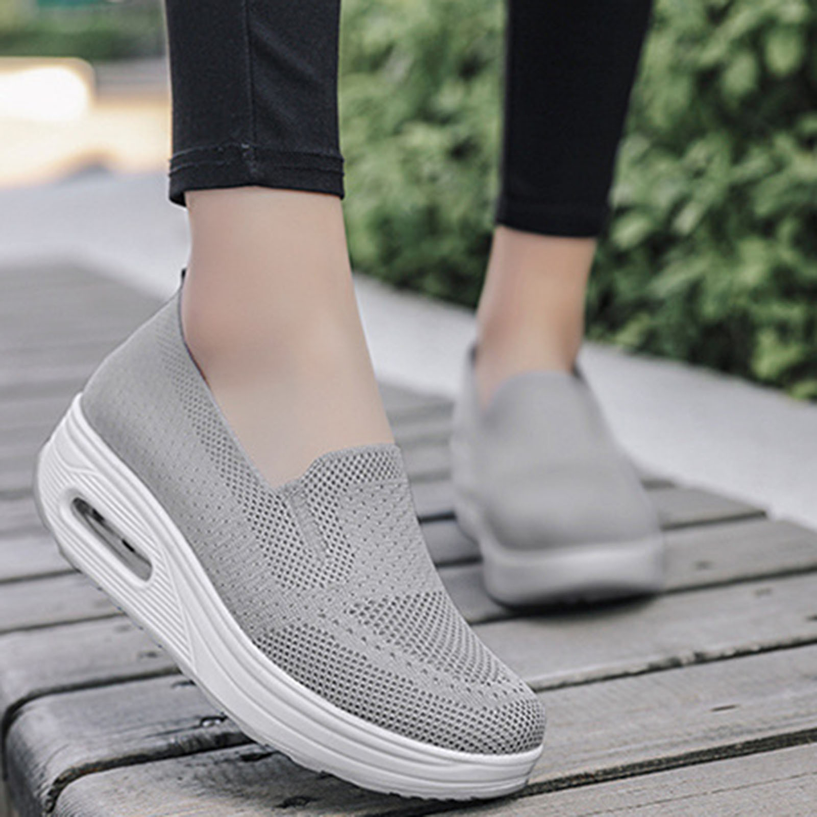 Women Orthopedic Sneakers Slip On Casual Cushion Platform Diabetic ...