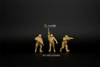 1/72 Modern"elite Anti-terrorist SWAT Team"3 Man Group Model(3d Printed ...