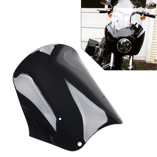 Black 15" Windshield For Harley Dyna Low Rider Fat Street Bob 2006-2017 ...