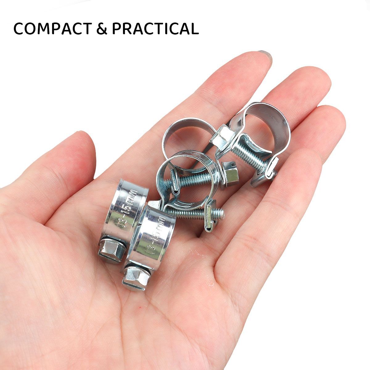 30 Pcs 1/2" 5/8" 9/16" Fuel Injection Gas Line Hose Clamps Clip Pipe ...