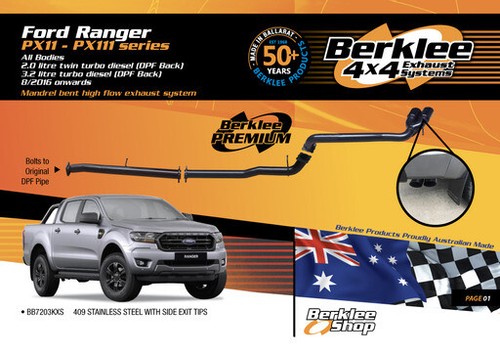 Fits Ford Ranger PX3 2.0L DTT DPF Back 3" Exhaust Stainless (fits ...