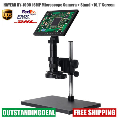 HAYEAR HY-1090 16MP Digital Microscope HDMI Camera with Stand 10.1 ...