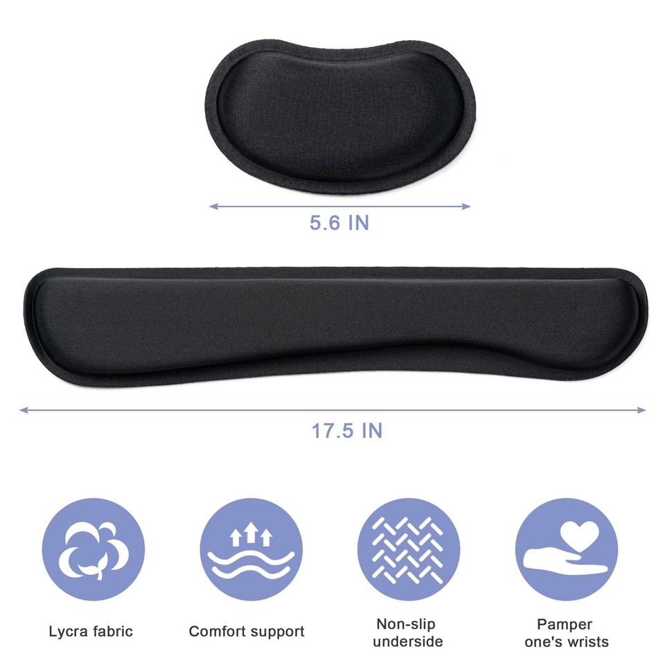Keyboard Wrist Rest,Ergonomic Wrist Rest,Superfine Fabric and Gel ...