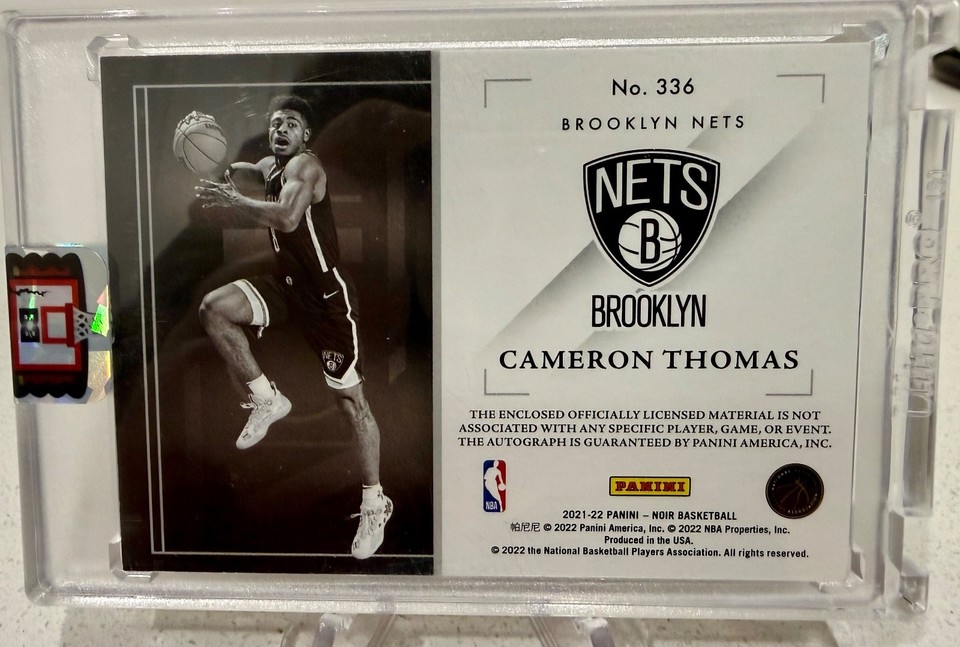 2021-22 Noir CAMERON THOMAS /99 ON-CARD AUTO Rookie Patch Autograph RPA ...