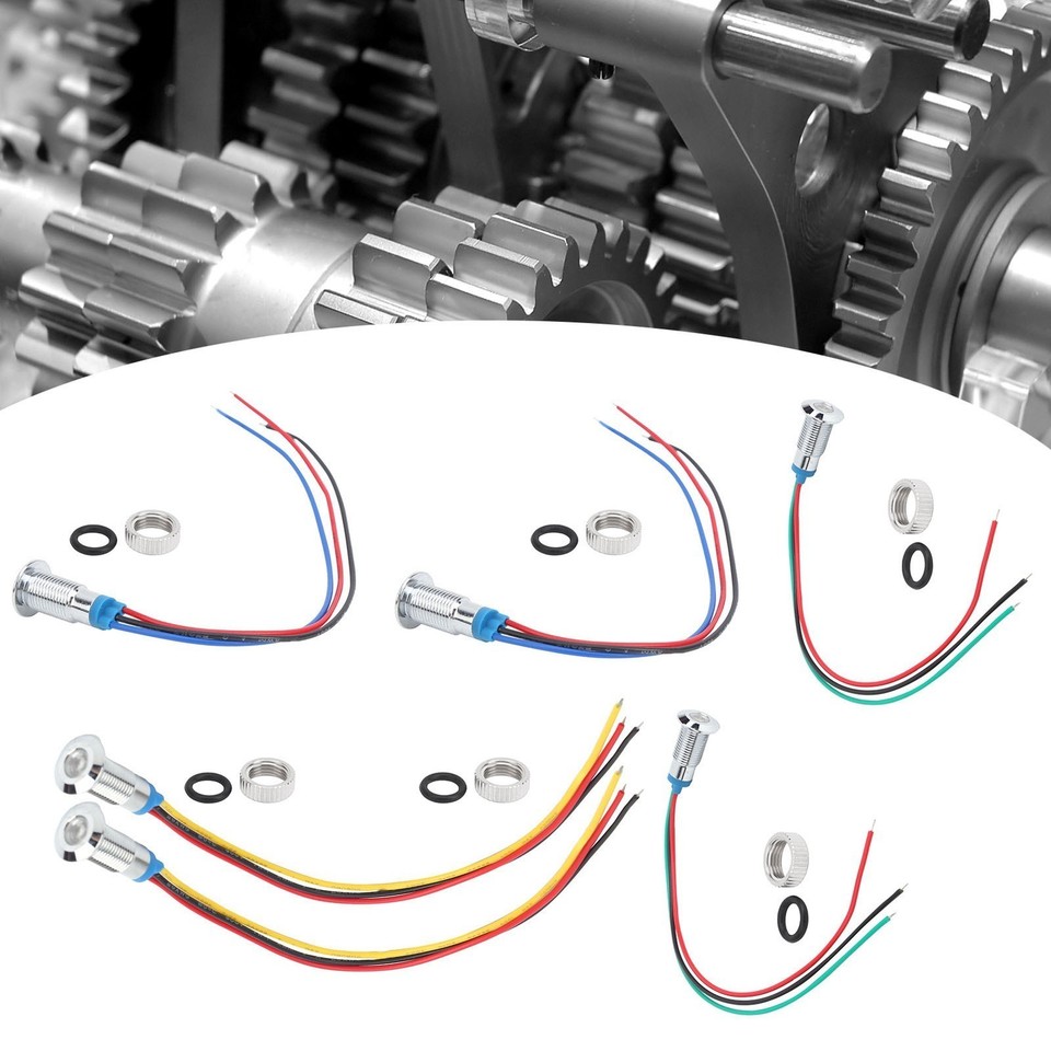 4 Sets PreWired Round LEDs 2Color Waterproof Metal Lights Common Cathod 8mm | eBay