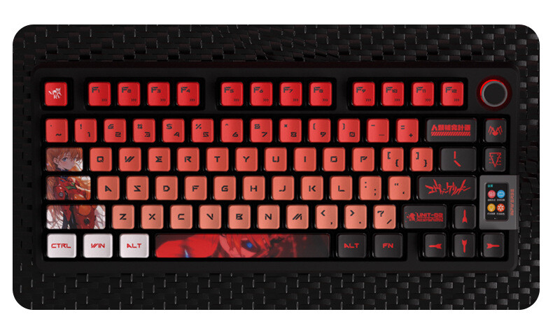 Evangelion Asuka PBT RGB Keycap for Razer Cherry Mechanical Keyboard ...
