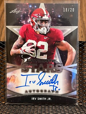 IRV SMITH JR. 2019 LEAF ULTIMATE STARS ROOKIE ALABAMA AUTOGRAPH AUTO ...