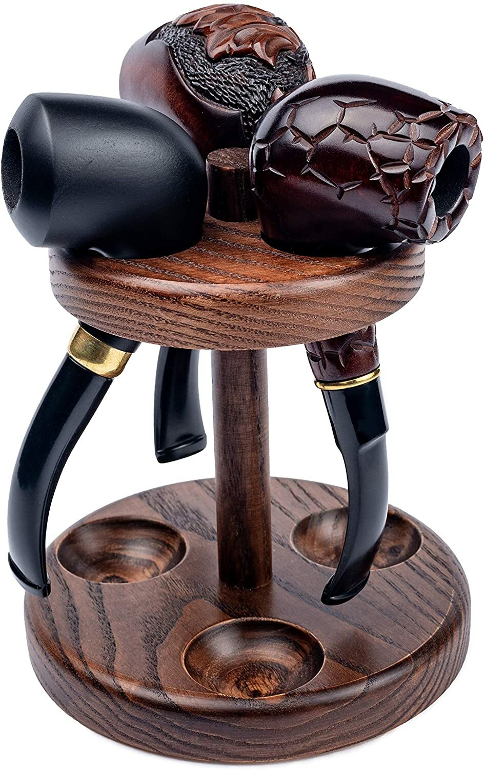 Dr. Watson - Wooden Pipe Stand, for 3 Tobacco Smoking Pipes | eBay