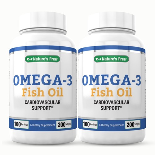 Omega-3 Fish Oil 2000mg Triple Strength EPA, DHA 2 Bottles 400 Softgels ...