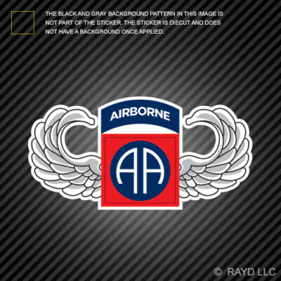 82nd Airborne AA Wings Sticker Die Cut Vinyl airborne infantry division ...