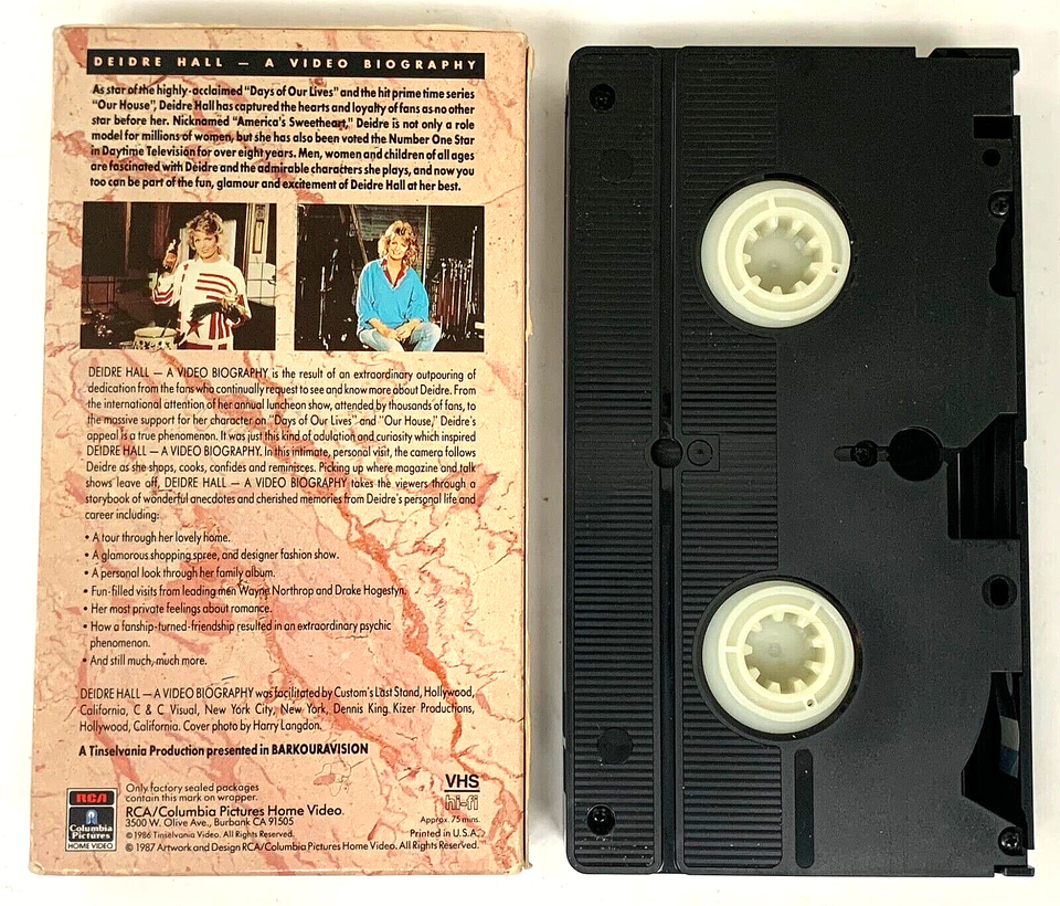 DEIDRE HALL Video Biography VHS Tape DAYS OF OUR LIVES Our House 1986 ...
