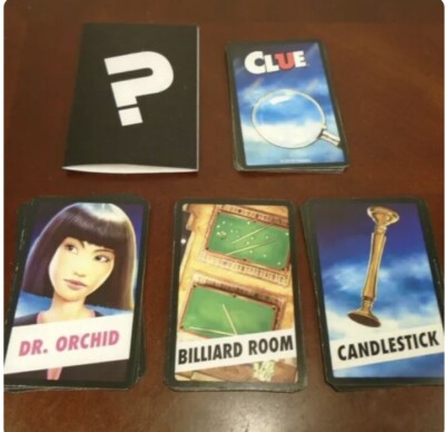 Clue Board Game Complete Set of Replacement Cards & Envelope 2015 Dr ...