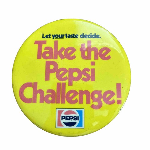 Vintage Take The PEPSI Challenge Promotion pin button pinback Rare Soda ...
