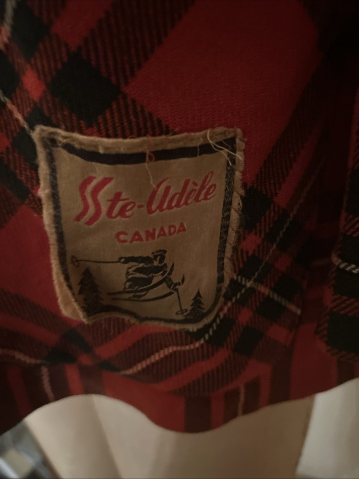 Vintage Women's Plaid Ste Adele Canada Swing Wool Jacket Sz S-m | eBay