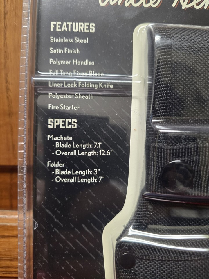 New, Sealed Uncle Henry Machete Combo Package, see pictures for details ...