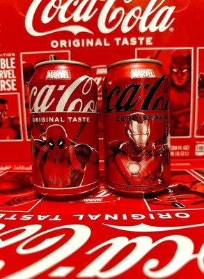 New/ Unopened Marvel Coke Collectible Cans: Deadpool and/or Ironman! | eBay