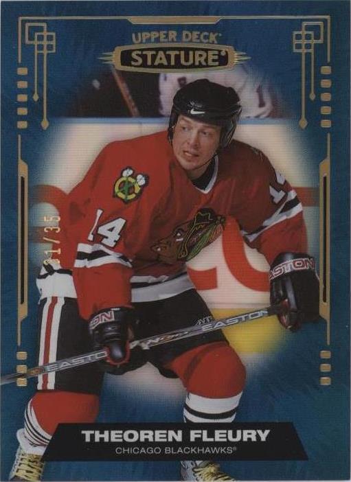 2021-22 Upper Deck Stature - Theoren Fleury #9 Blue /35 for sale online ...
