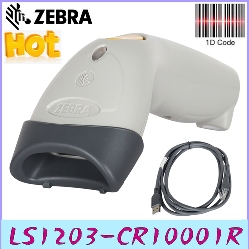 Zebra Symbol LS1203 Corded Handheld Laser 1D Barcode Scanner/Imager+USB ...