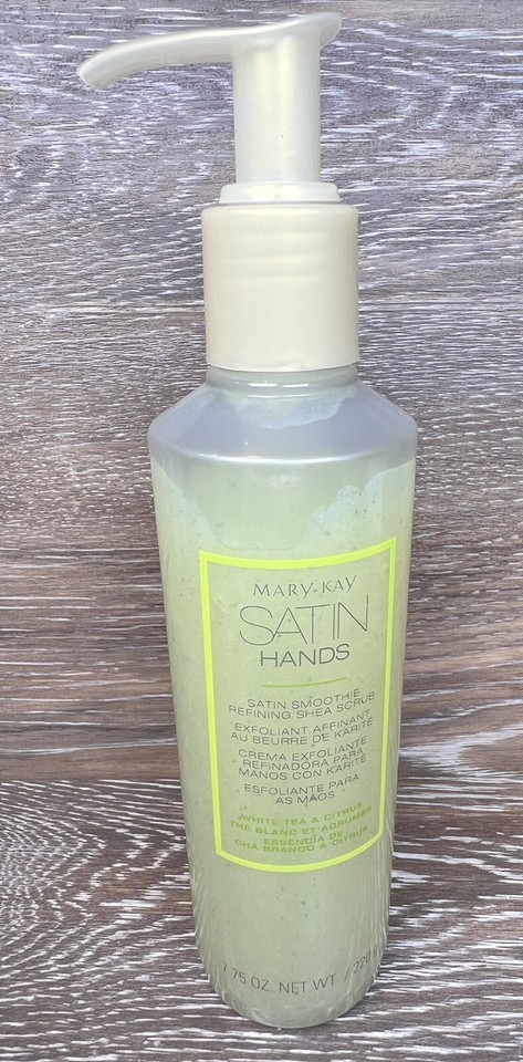 Mary Kay Satin Hands Pampering Set - Cream, Scrub, Softener White Tea ...